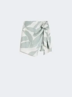 Max Mara Printed Twill Mini Skirt - Silk