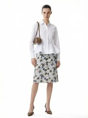 Marni Midi Silk Skirt With Floral Print