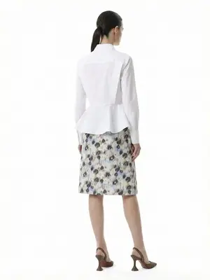 Marni Midi Silk Skirt With Floral Print