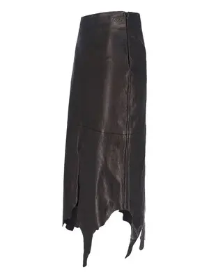 DIESEL® Leather Midi Skirt