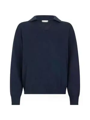 ROBERTO COLLINA Polo-collar Sweater - Blue