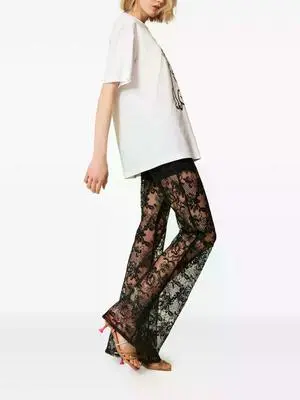 TWINSET Lace Flared Trousers - Black