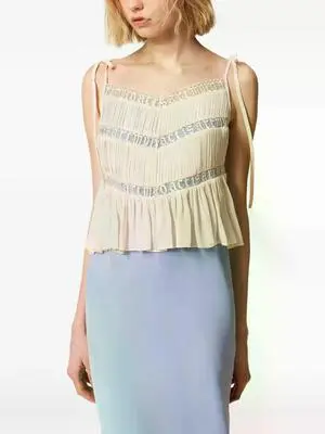 TWINSET Lace-trim Midi Dress