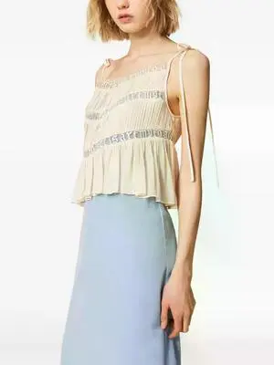 TWINSET Lace-trim Midi Dress