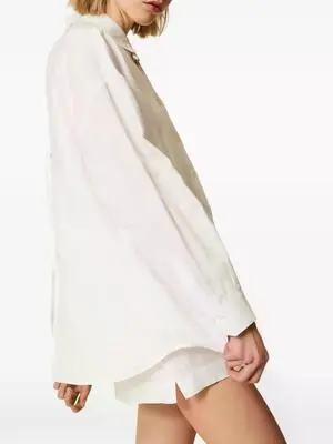 TWINSET Linen Shirt With Embroidered Logo
