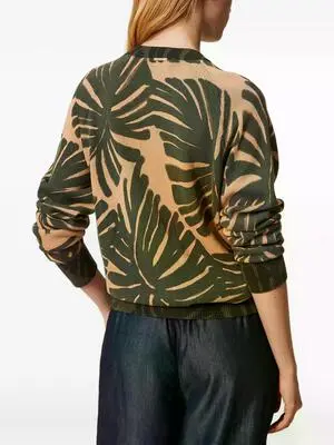 TWINSET Leaf Print Sweater