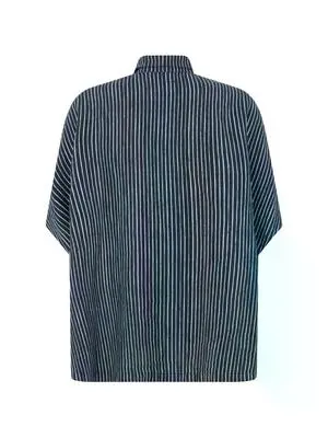 120% Lino Striped Shirt - Blue