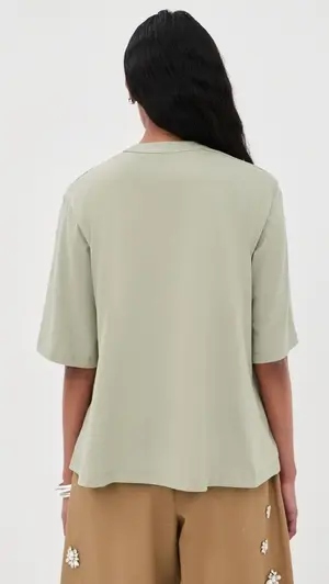 3.1 Phillip Lim Trapeze Tee With Floral Applique