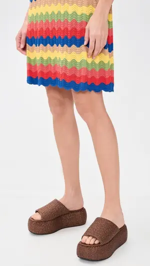 SIMONMILLER Raffia Cloudy Platform Sandals - Chocolate