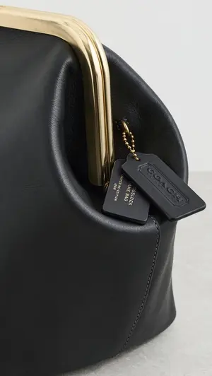 COACH Kisslock Frame 27 Shoulder Bag - Black