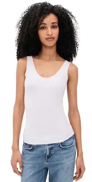 Women's White Cotton Tanks