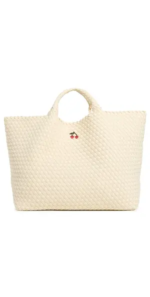 NAGHEDI St Barths Large Tote - Salt (cherry)