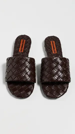SIMONMILLER Woven Salerno Sandals - Chocolate