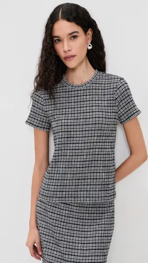 Vince Short Sleeve Crewneck Blouse