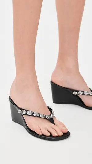 SIMONMILLER Soleil Wedges - Black/silver