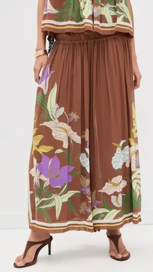 ALEMAIS Alfie Ruched Pants - Chocolate