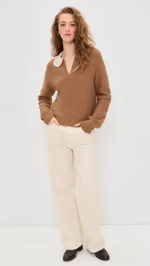 MAREA Crochet Collar Wool-cashmere Blend Sweater