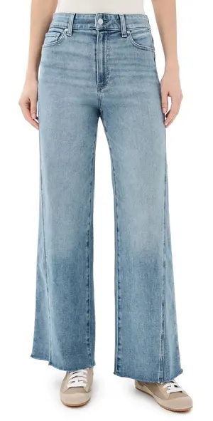 Paige Anessa Jeans With Twisted Outseam Panel And Raw Hem - Explorer