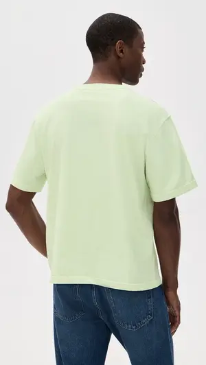 AGOLDE Asha Mock Neck Tee - Mint Cream