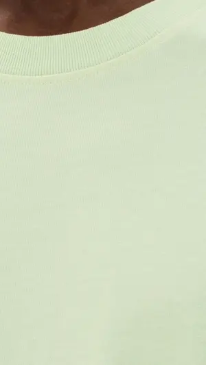 AGOLDE Asha Mock Neck Tee - Mint Cream