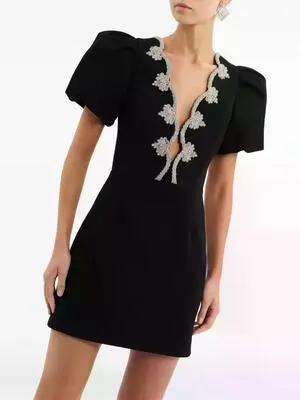 Rebecca Vallance Harlynn Puff-sleeve Mini Dress