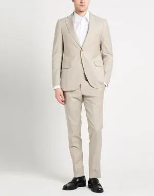 TOMBOLINI Suit Size Wool, Viscose, Elastane - Beige