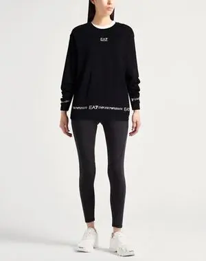 EA7 Crewneck Sweatshirt With Logo - Black