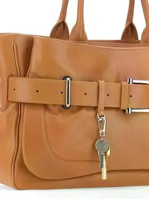OSOI Tote Brocle Leather Bag - Brown