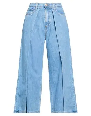 MANILA GRACE Wide-leg Cropped Jeans