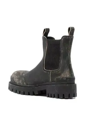Balenciaga Leather Chelsea Ankle Boots - Black