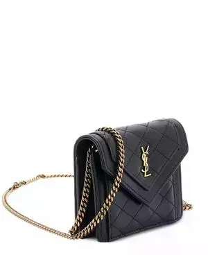 Saint Laurent Gaby Envelope Chain Quilted Micro Crossbody Bag