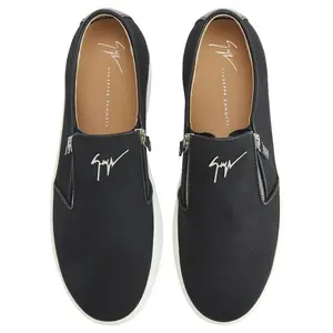 GIUSEPPE ZANOTTI Textile Slip-on Sneaker - Black