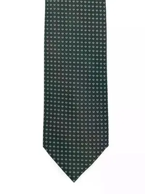 Brioni Patterned Neck Tie - Green