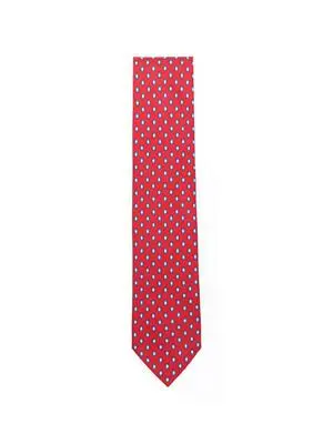 Brioni Polka-dot Neck Tie - Red