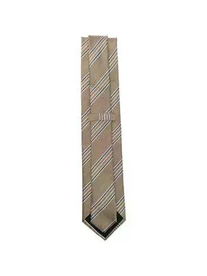 Brioni Striped Silk Neck Tie - Neutrals