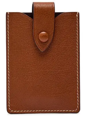 METIER Leather Card Holder Brown
