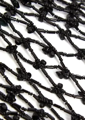 Dries Van Noten Fringed Beaded Scarf Necklace