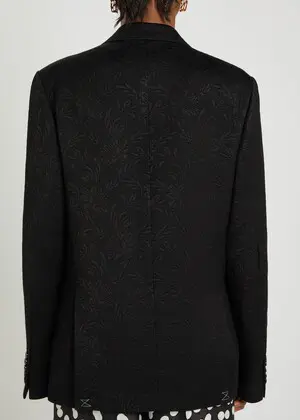 Dries Van Noten Barrysta Floral-jacquard Double-breasted Blazer