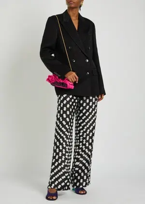 Dries Van Noten Barrysta Floral-jacquard Double-breasted Blazer