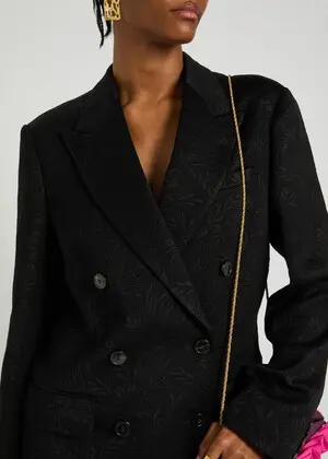 Dries Van Noten Barrysta Floral-jacquard Double-breasted Blazer