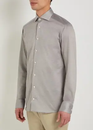 Eton Cotton Shirt - Brown