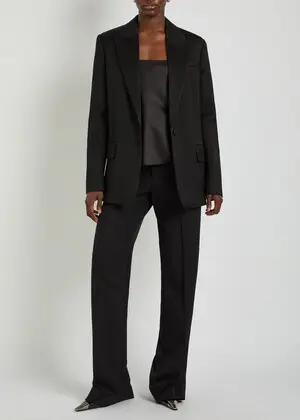 Another Tomorrow Oversized Twill Blazer