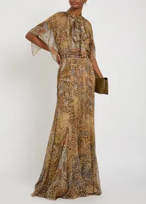 Etro Leopard-print Silk Maxi Dress