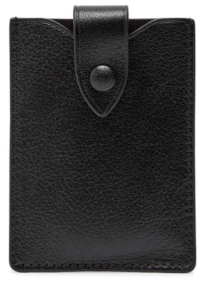 METIER Grained Leather Card Holder - Black