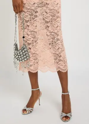 Rabanne Sequin-embellished Stretch-lace Midi Skirt