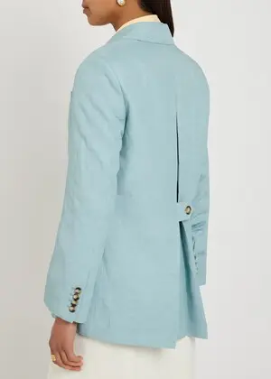 JOSEPH Woven Blazer - Light Blue