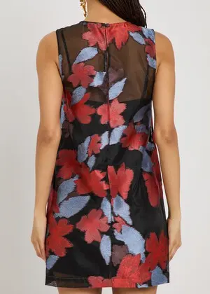 Staud Brea Devoré Organza Mini Dress - Multicoloured