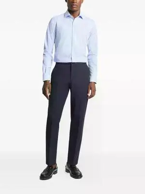 FAY Striped-pattern French-collar Shirt