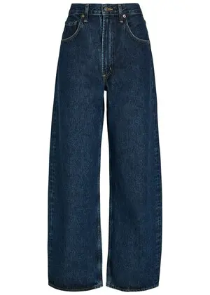 AGOLDE Mid-rise Wide-leg Denim Jeans - Navy