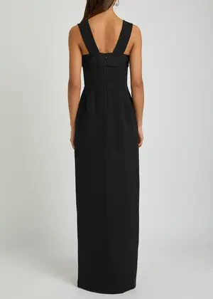 PATRICK MCDOWELL Kathleen Floral-appliquéd Wool-blend Maxi Dress